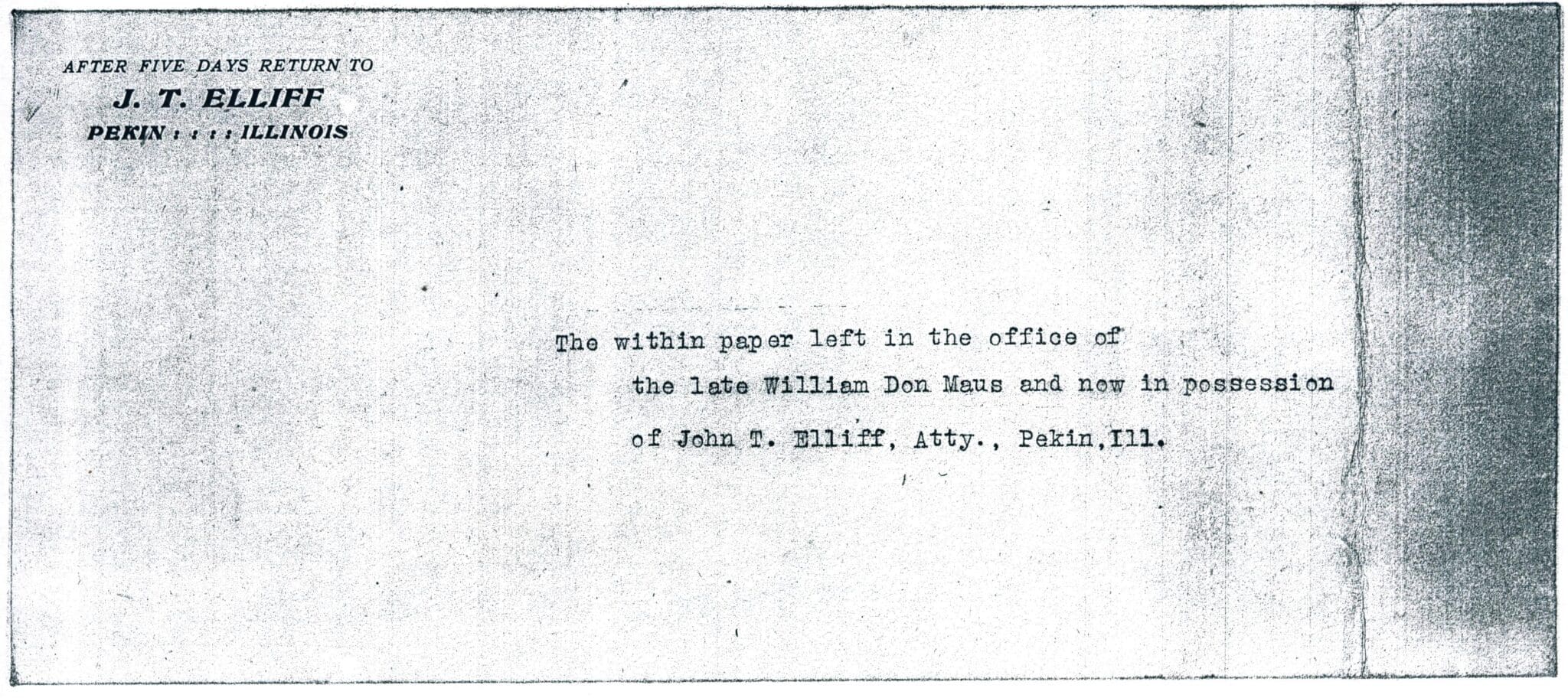 Who was William Don Maus? - Pekin Public Library