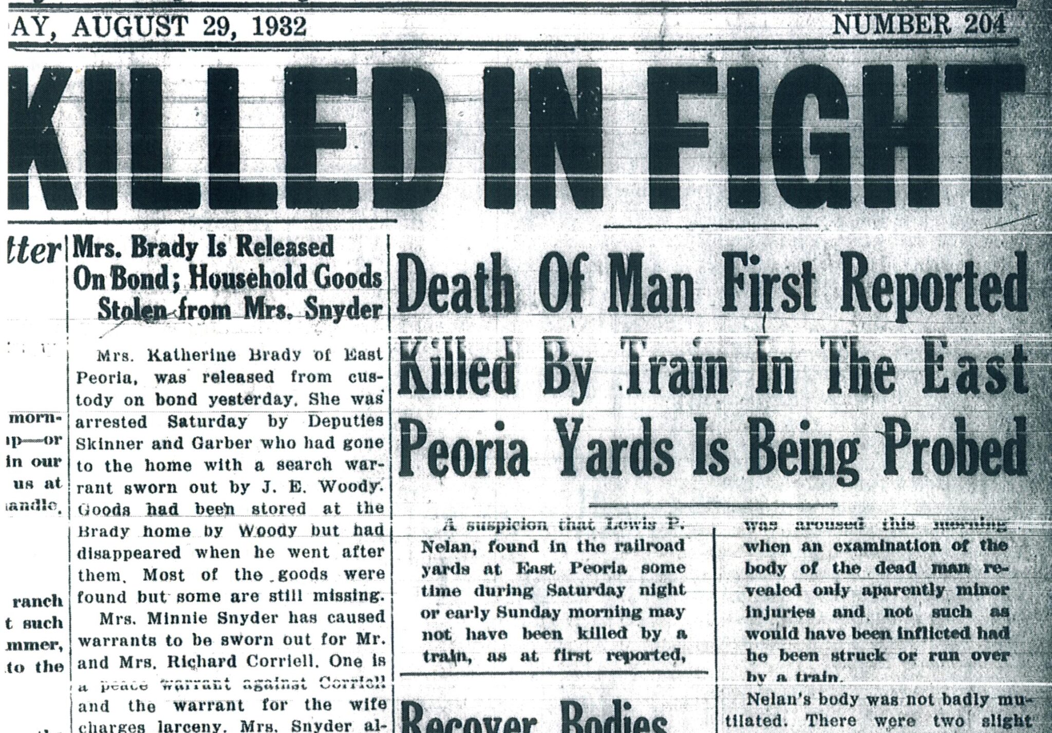 The Third Degree: Chapter 1: The grisly slaying of Lew Nelan - Pekin ...